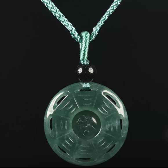 Jewelry | Vintage Green Octagon Jade Pendant Eight Trigrams | Poshmark